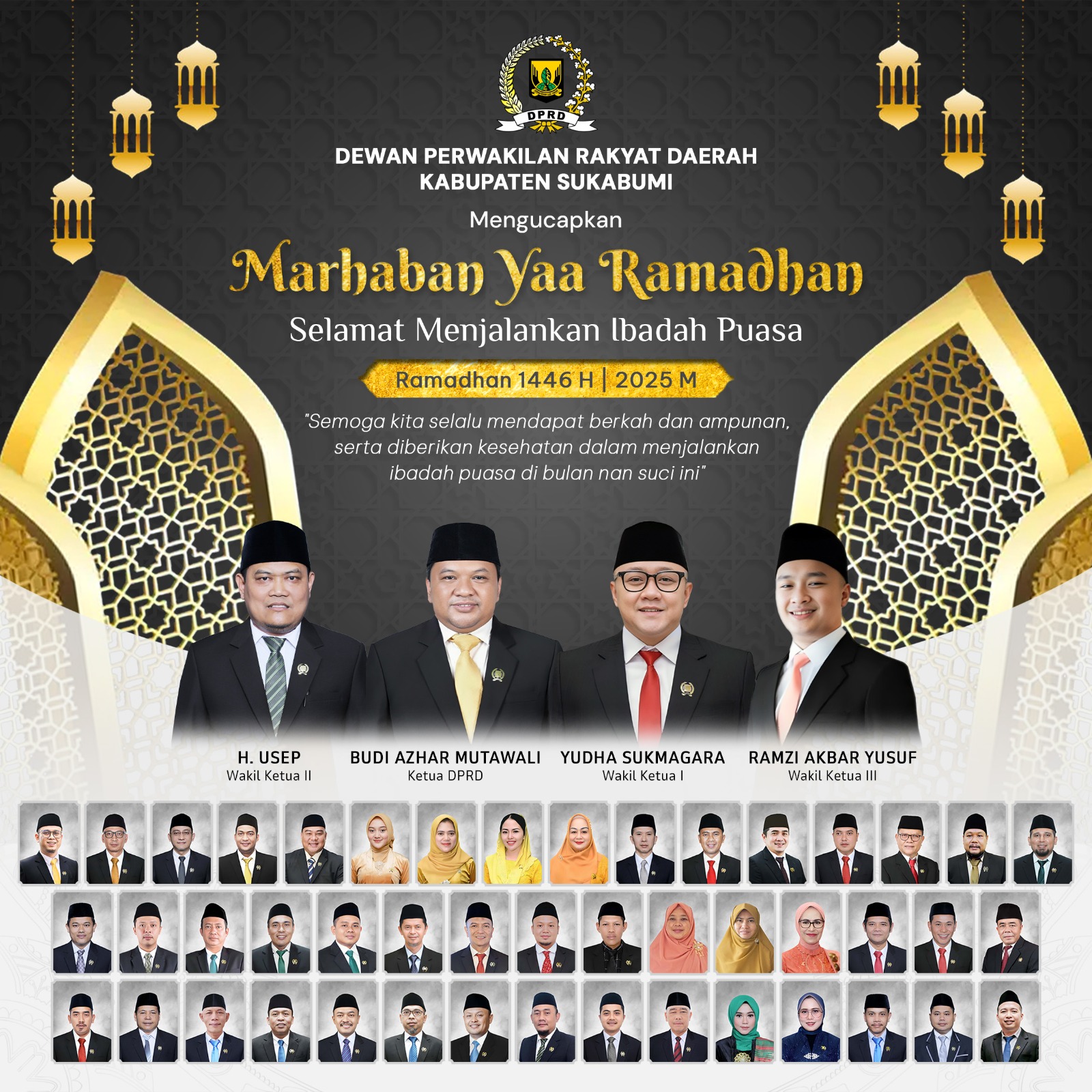 DPRD Kabupaten Sukabumi Mengucapkan Selamat Menunaikan Ibadah Puasa Ramadhan 1446 H / 2025 M ...